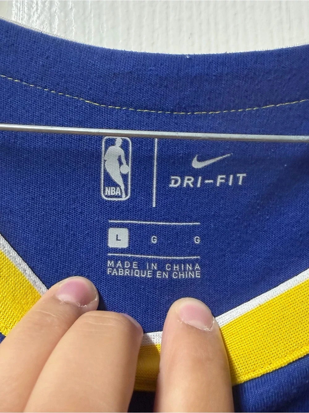 Nike | Shirts & Tops | Nike Blue And Yellow Golden State Warriors Tee ...
